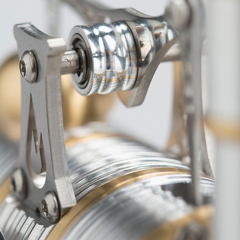 Stirling Engine HB5 - Power Plant + ROLL-1 Steampunk marble machine