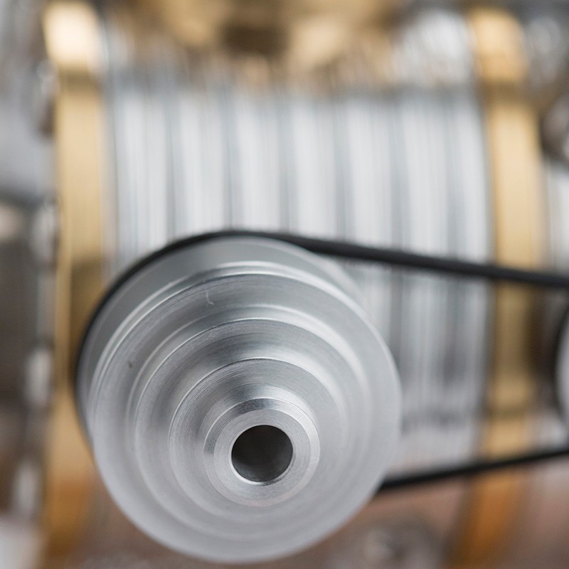 Stirling Engine HB5 - Power Plant + ROLL-1 Steampunk marble machine