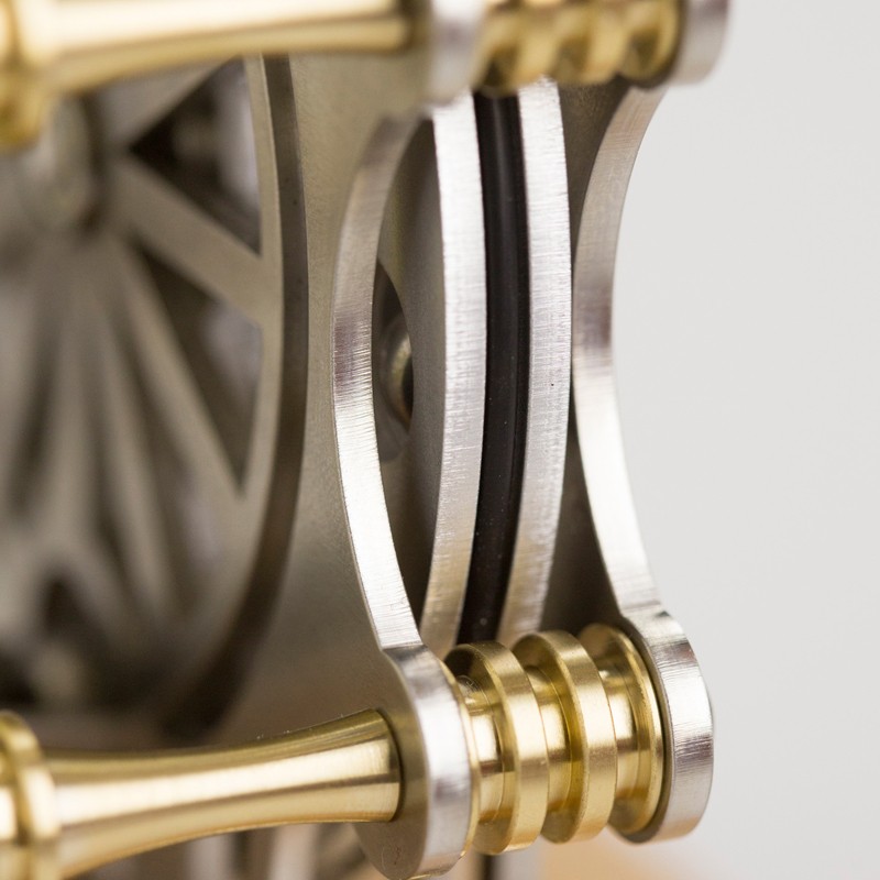 Stirling Engine HB11 - Little Pump + ROLL-1 Steampunk marble machine