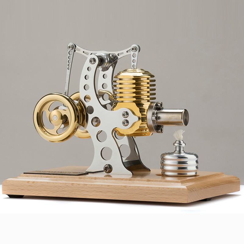 Stirling Engine HB11 - Little Pump + ROLL-1 Steampunk marble machine