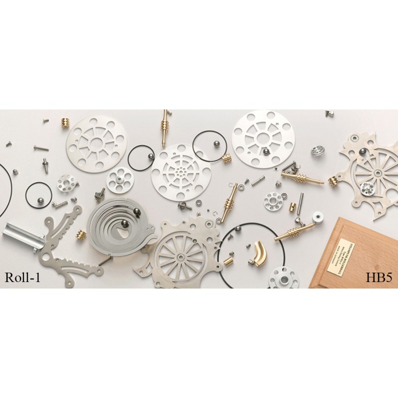 Stirling Engine HB5 - Power Plant + ROLL-1 Steampunk marble machine